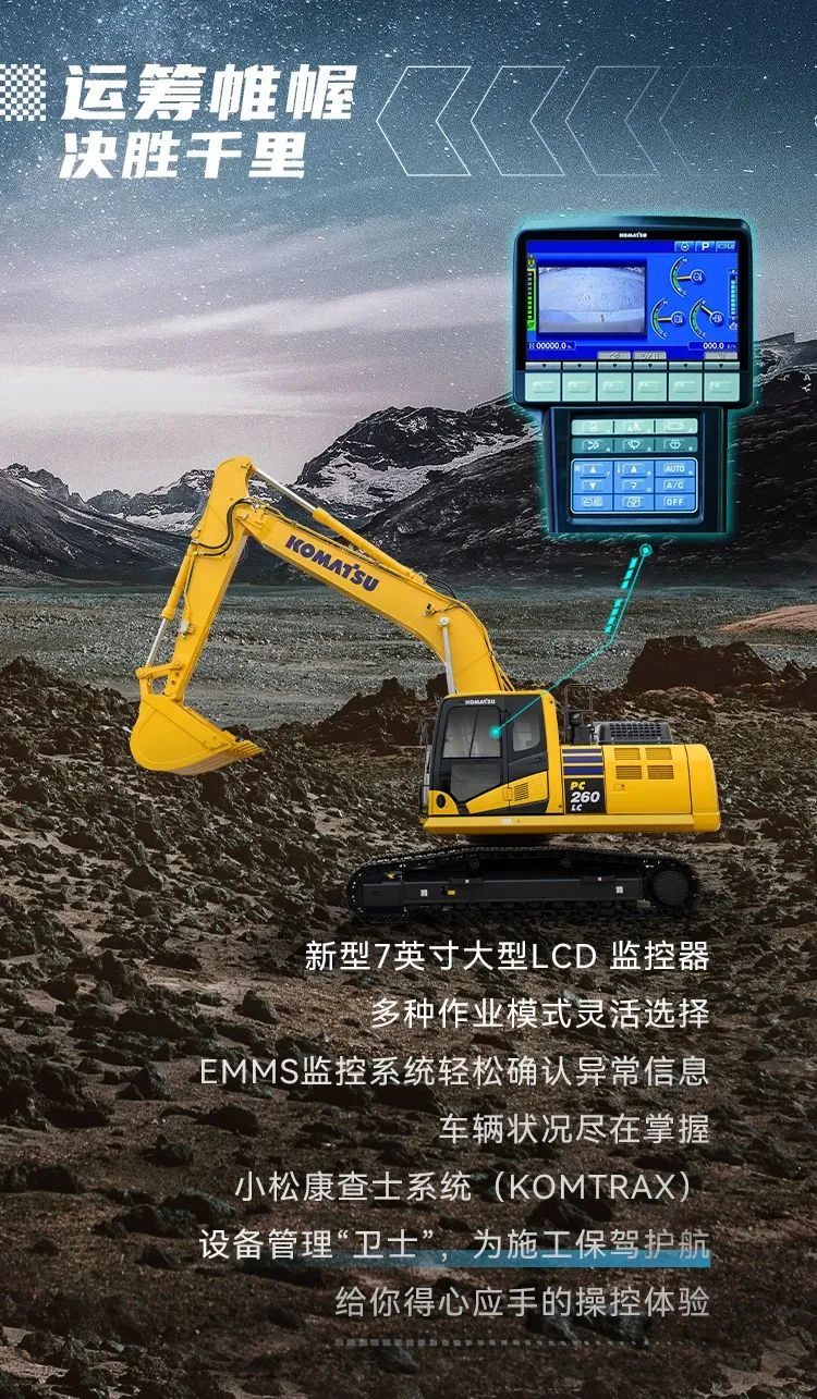 硬核国四，掘胜千里 | 小松PC260LC-11M0国四挖机，突破永不停止！